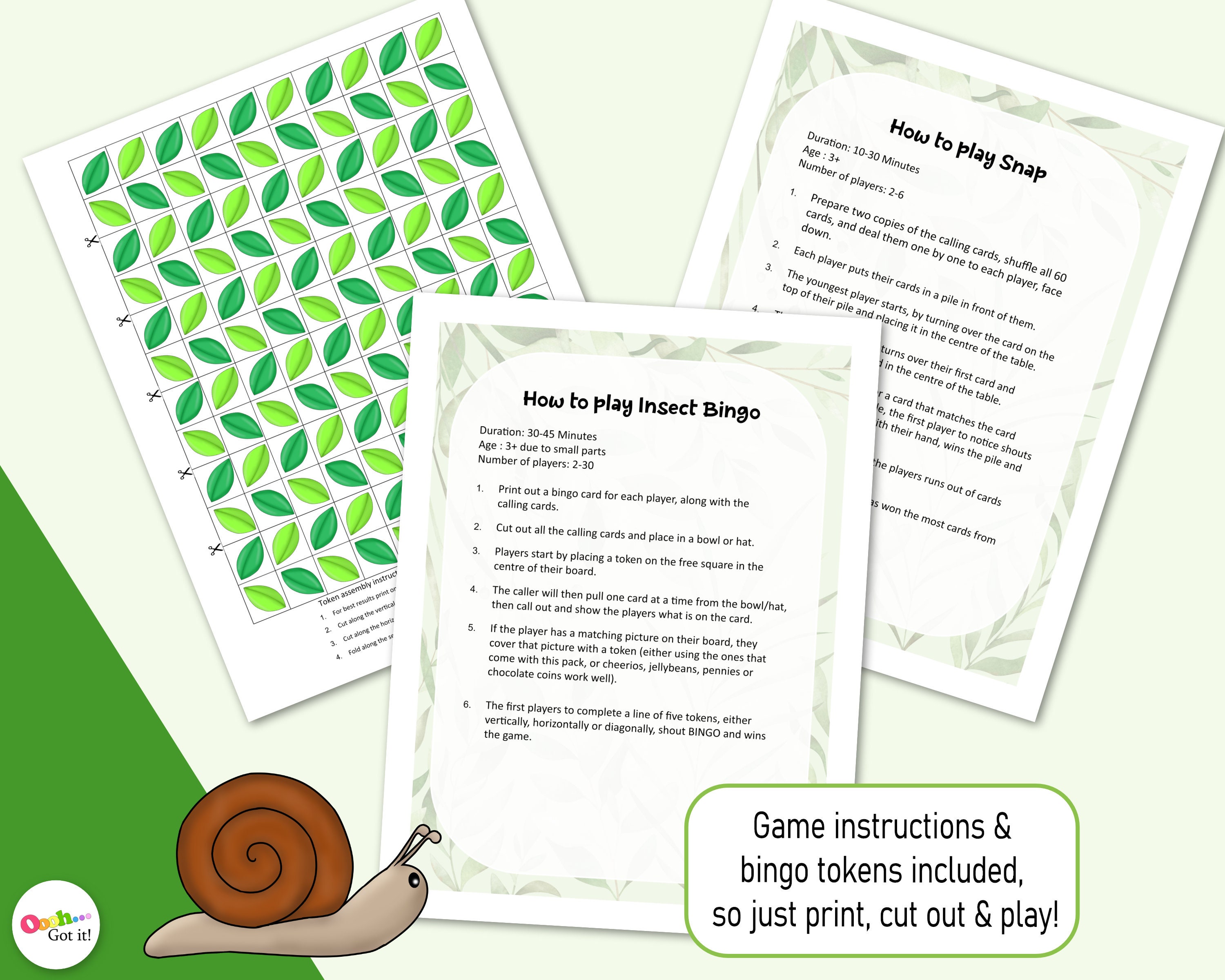 Bug Bingo, a Printable Creepy Crawler Party Game, a Insect Hunter ...
