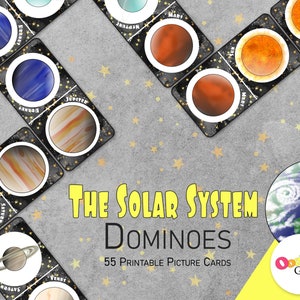 Solar System Dominoes a Printable Picture Matching Space | Etsy