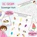Ice Cream Picture Scavenger Hunt, a Printable Sweet Party Game, Summer ...