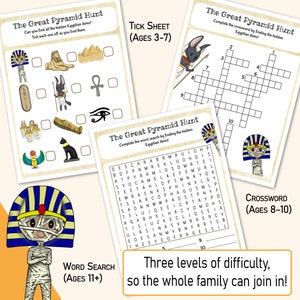 Ancient Egypt Picture Scavenger Hunt, a Printable Egyptian Family Game ...