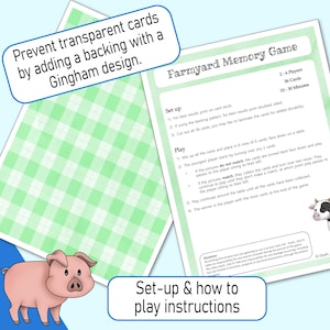 Farm Animal Memory Game, a Printable Picture Matching Card Game for ...
