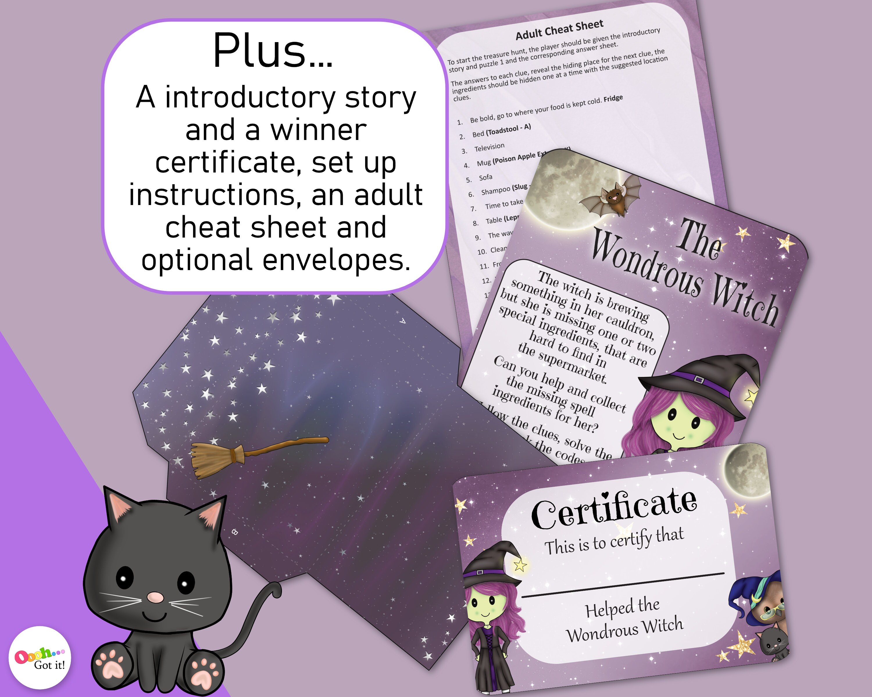 Witch Treasure Hunt, a Indoor Printable, Family Scavenger Hunt, With ...