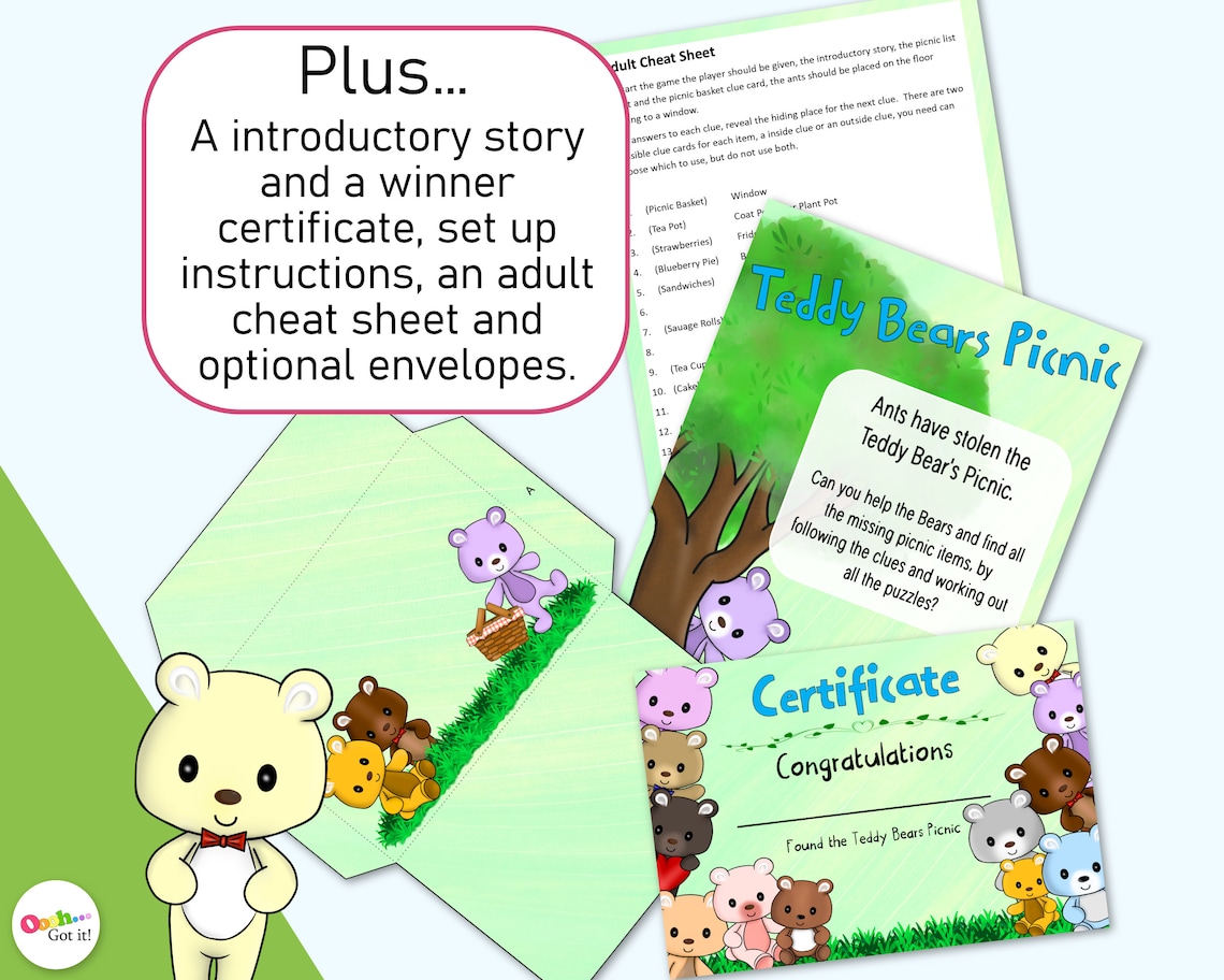 Teddy Bear Treasure Hunt, a Easy Indoor/outdoor Adventure for Younger ...