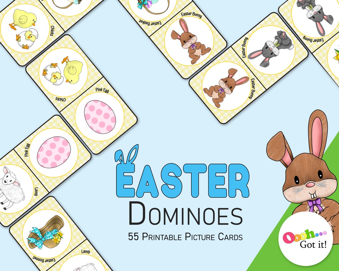 Easter Picture Dominoes a Printable Party Game Pre-school - Etsy