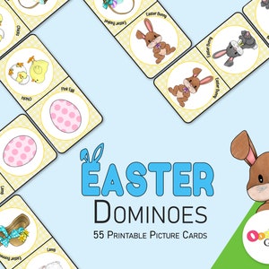 Easter Picture Dominoes a Printable Party Game Pre-school - Etsy