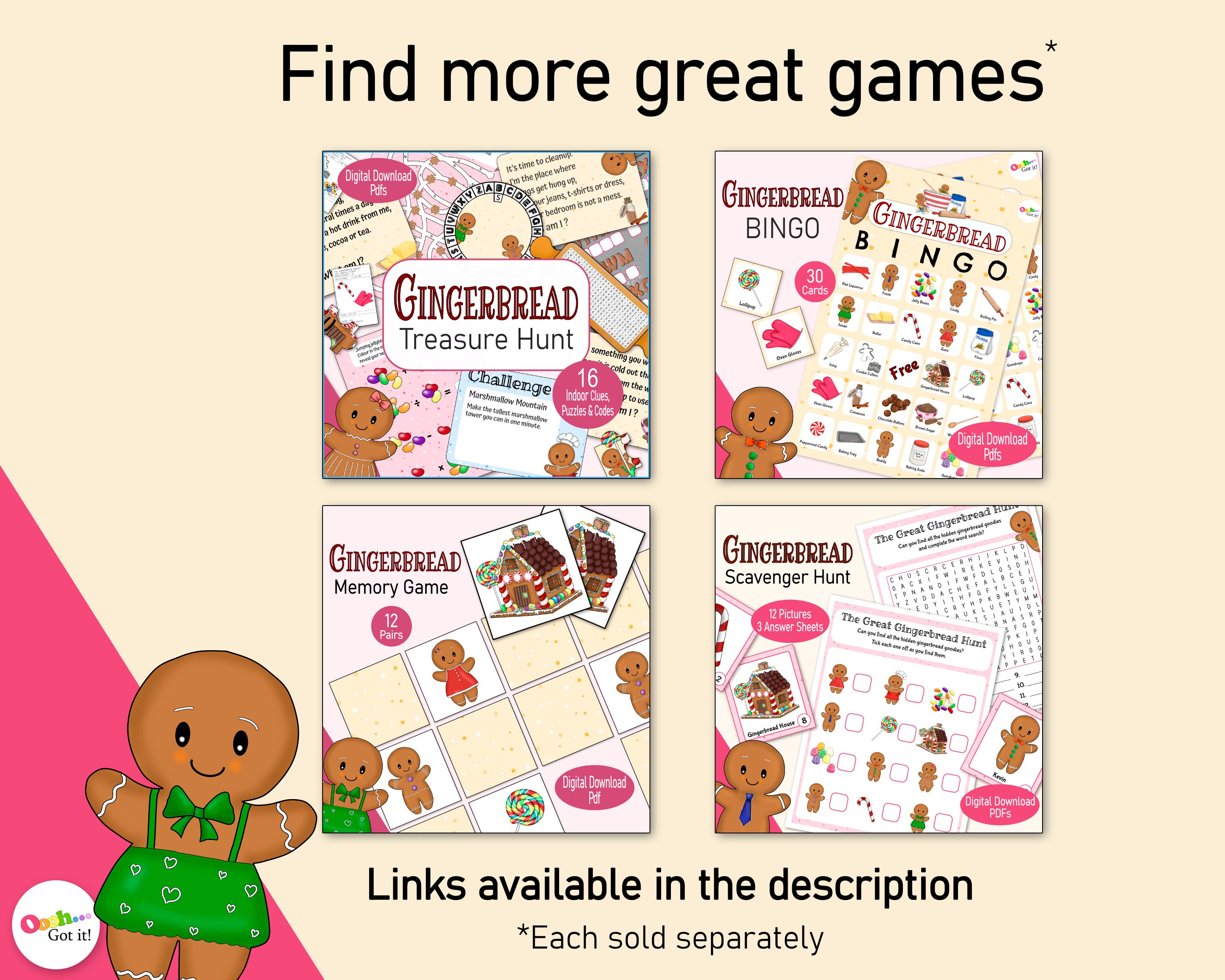 Gingerbread Dominoes, a Printable Christmas Baking Game, for Kids ...
