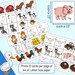 Farm Animal Memory Game, a Printable Picture Matching Card Game for ...