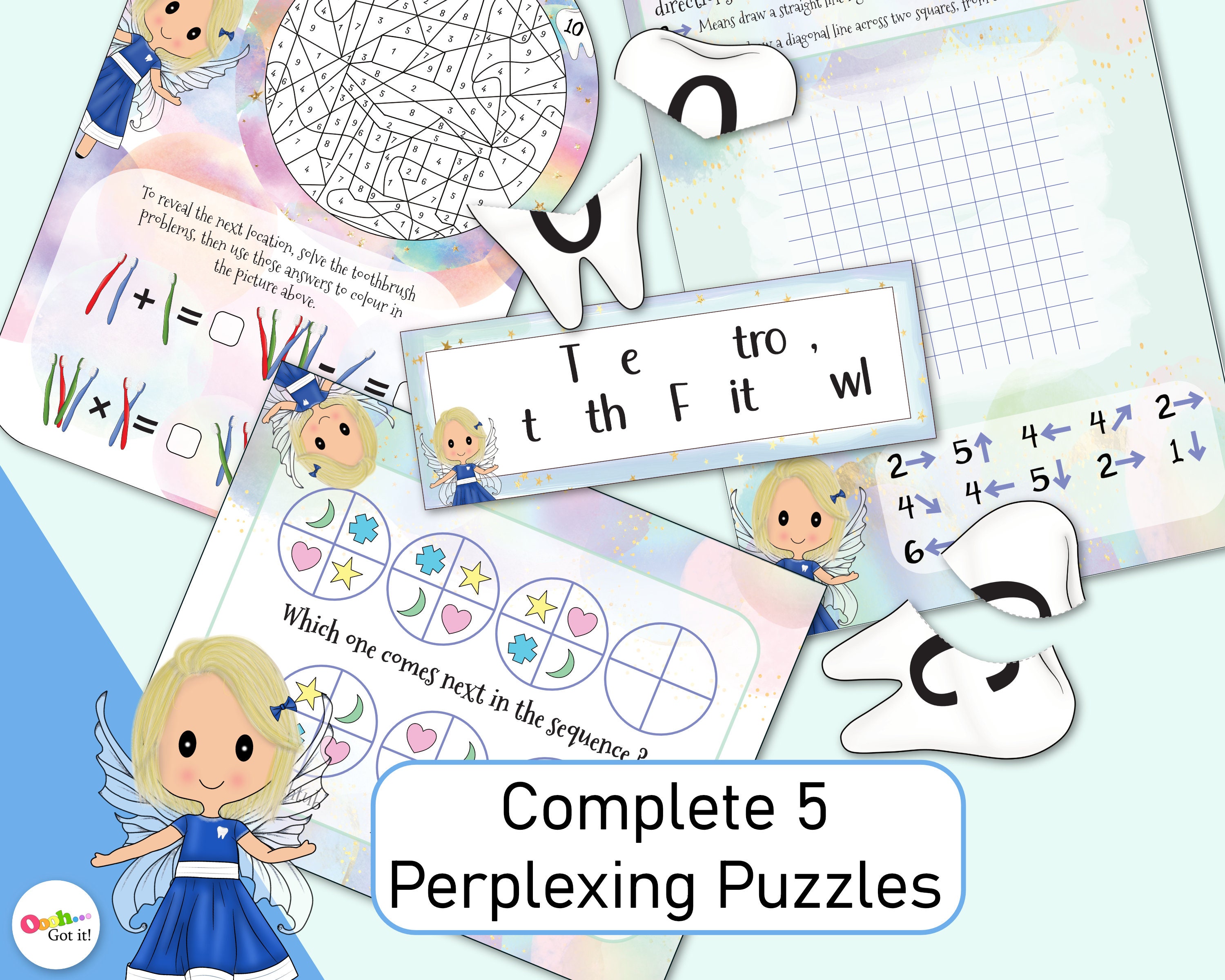 Tooth Fairy Game, a Printable Indoor Treasure Hunt for Kids, a Girls ...