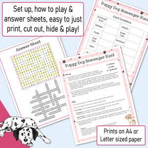 Dog Scavenger Hunt, a Printable Puppy Picture Matching Game, Hide ...