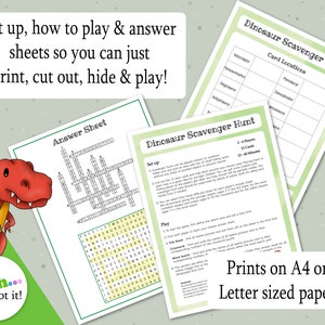 Dinosaur Picture Scavenger Hunt a Printable Jurassic Picture - Etsy