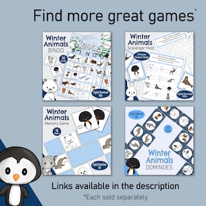 Winter Animals Treasure Hunt, Printable Indoor Arctic Scavenger Hunt ...
