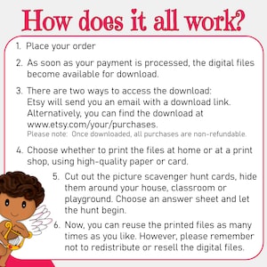 Valentines Scavenger Hunt, a Printable Picture Matching Family Game for ...
