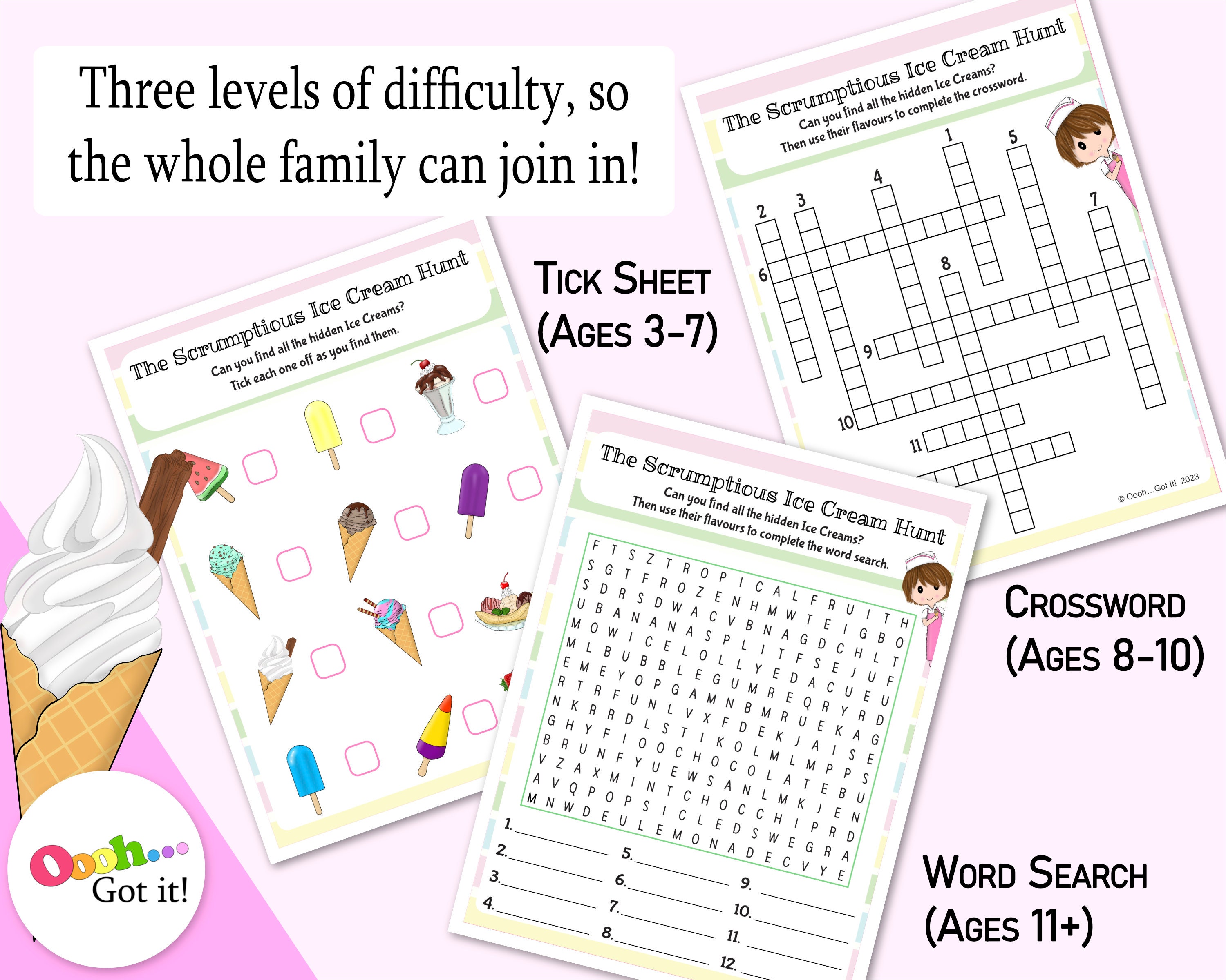 Ice Cream Picture Scavenger Hunt a Printable Sweet Party - Etsy