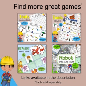 Toolbox Memory Game, a Printable Construction Card Game, a DIY Tools ...