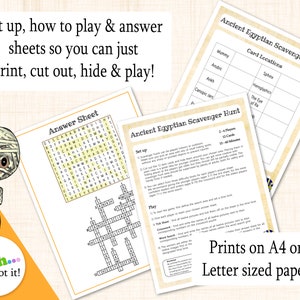 Ancient Egypt Picture Scavenger Hunt a Printable Egyptian - Etsy