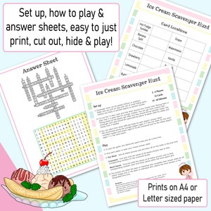 Ice Cream Picture Scavenger Hunt, a Printable Sweet Party Game, Summer ...