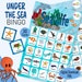 Under the Sea Bingo Game, a Printable Ocean Animals Kids Activity, for ...