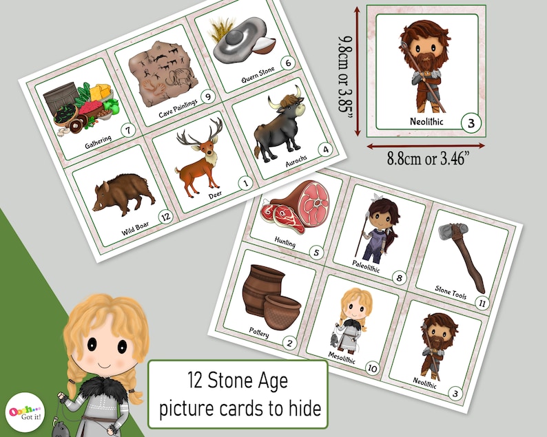 Stone Age Picture Scavenger Hunt, a Printable Prehistoric Party Game ...