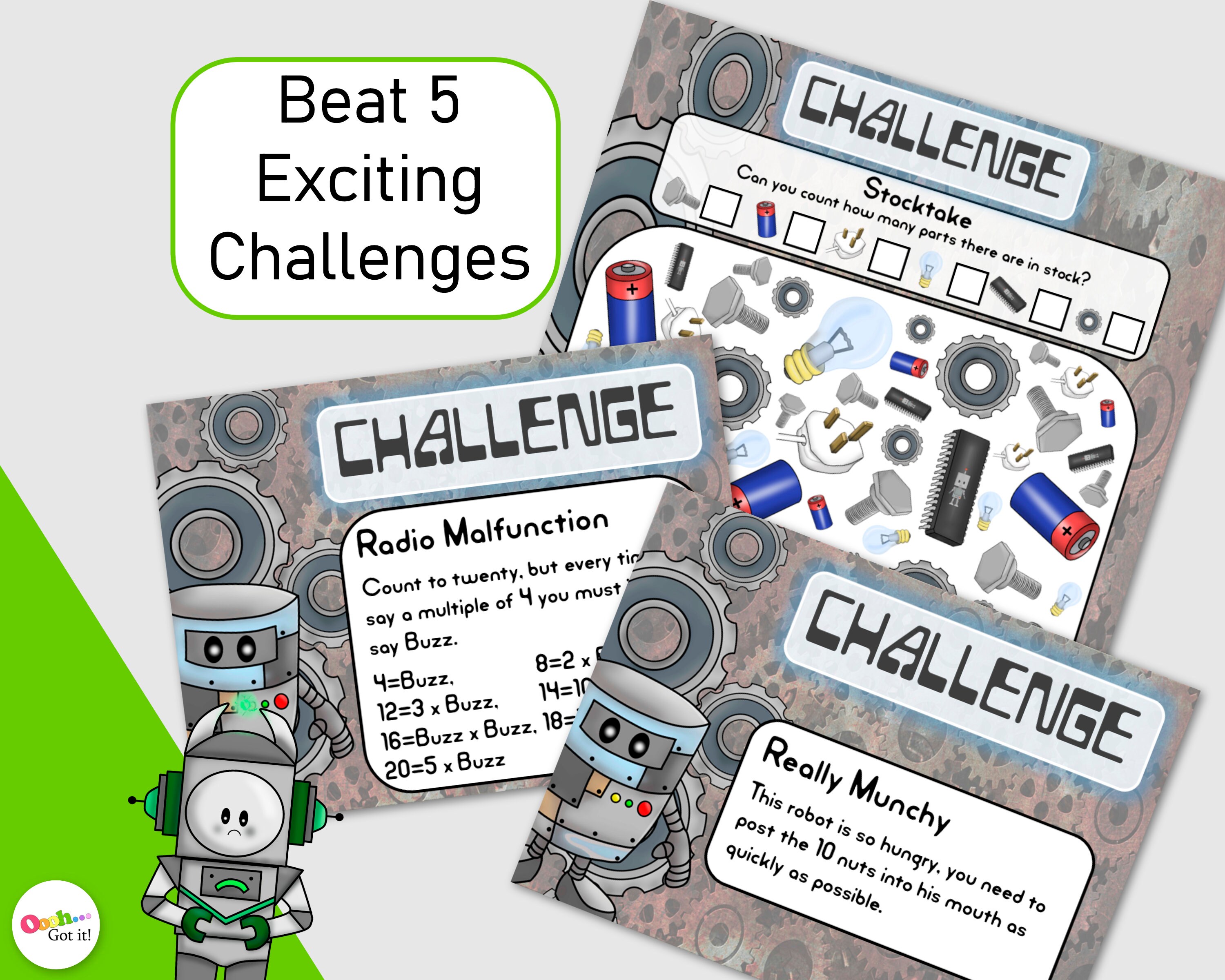 Robot Treasure Hunt, Indoor Printable Scavenger Hunt, Family Adventure ...