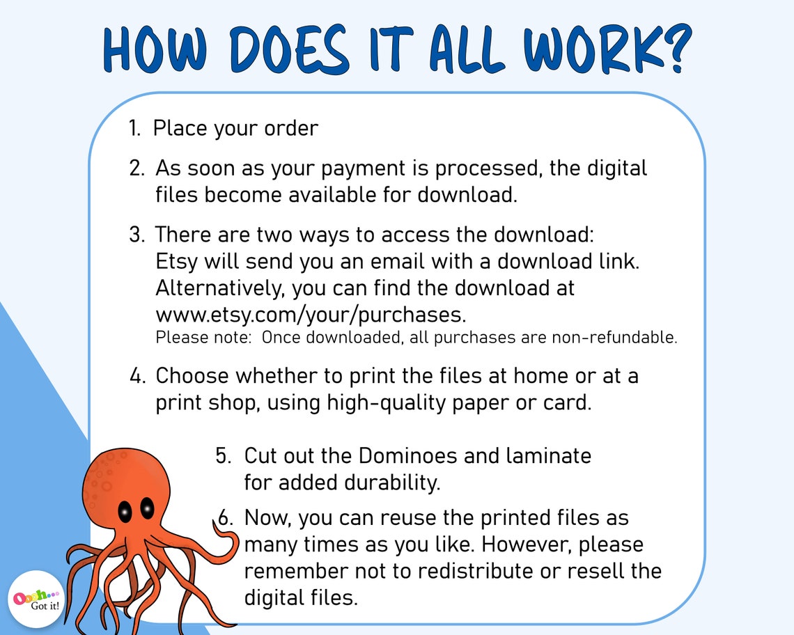 Under the Sea Dominoes, a Printable Ocean Party Favor, Summer Birthday ...