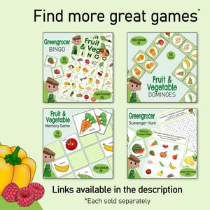 Fruit & Vegetable Picture Scavenger Hunt, a Fun Printable Healthy ...