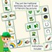 St Patrick's Day a Printable Leprechaun Dominoes Game, a Irish Shamrock ...