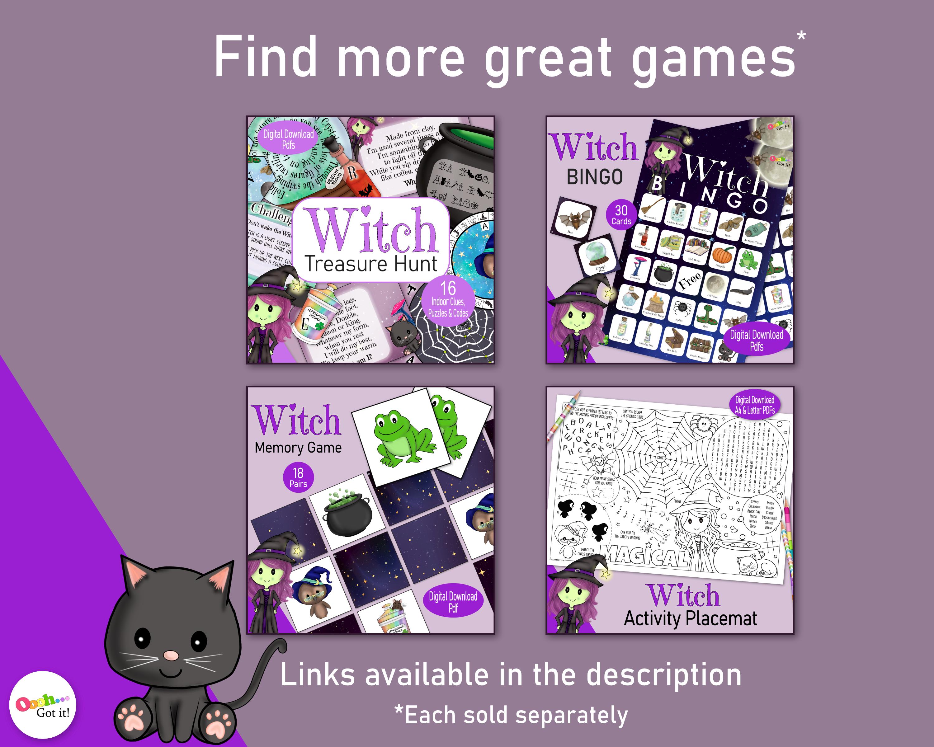 Witch Scavenger Hunt, a Printable Spooky Picture Treasure Hunt, for a ...