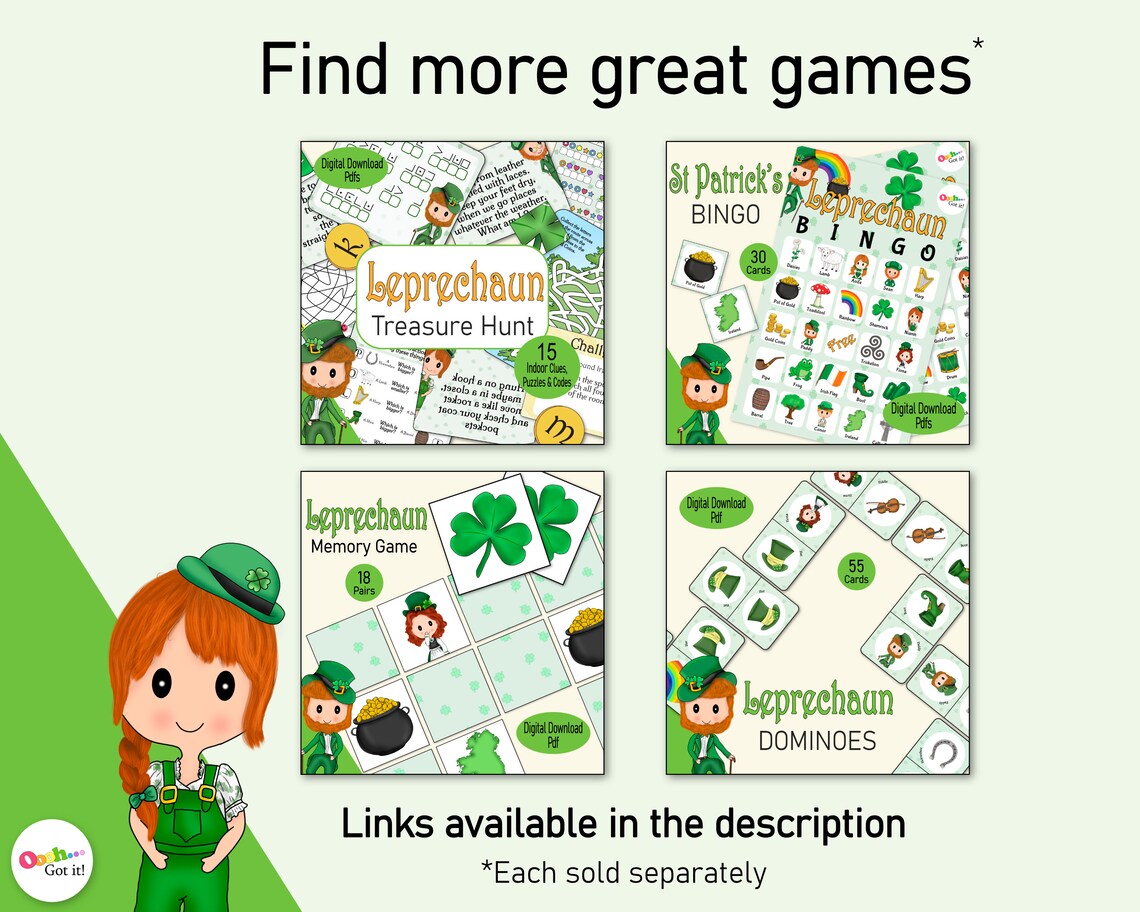 St Patrick's Day Scavenger Hunt, a Printable Leprechaun Picture ...