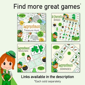 St Patrick's Day Scavenger Hunt, a Printable Leprechaun Picture ...