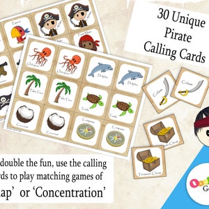 Pirate Bingo Game a Printable Kids Activity for a Pirate - Etsy