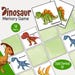 Dinosaur Memory Card Game, a Printable Jurassic Picture Matching Game ...