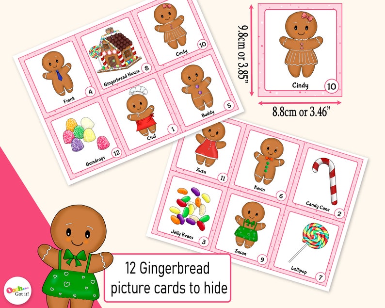 Gingerbread Picture Scavenger Hunt, a Printable Baking Party Game for ...