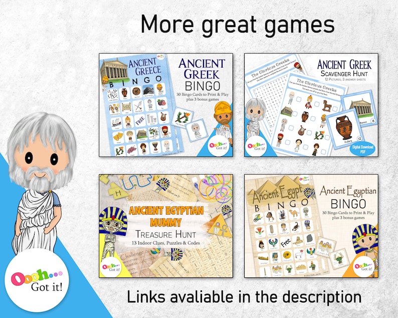 Ancient Greek Memory Game a Printable Greek History Card - Etsy UK