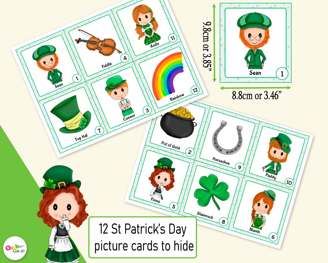 St Patrick's Day Scavenger Hunt, a Printable Leprechaun Picture ...