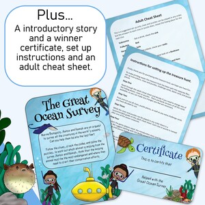 Under the Sea Treasure Hunt, a Printable, Indoor, Scavenger Hunt, a ...