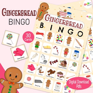 Gingerbread Bakery Bingo a Printable Christmas Baking Party - Etsy UK