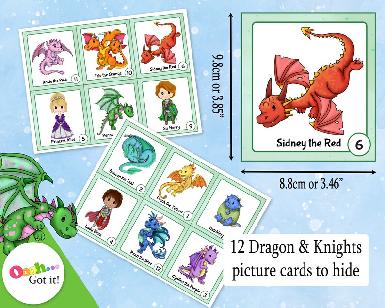 Dragon Picture Scavenger Hunt a Printable Picture Matching - Etsy