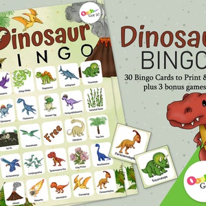 Dinosaur Bingo Printable Jurassic 2nd Birthday Party Game a | Etsy