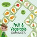 Fruit & Vegetable Dominoes, a Printable Healthy Eating, Greengrocer or ...