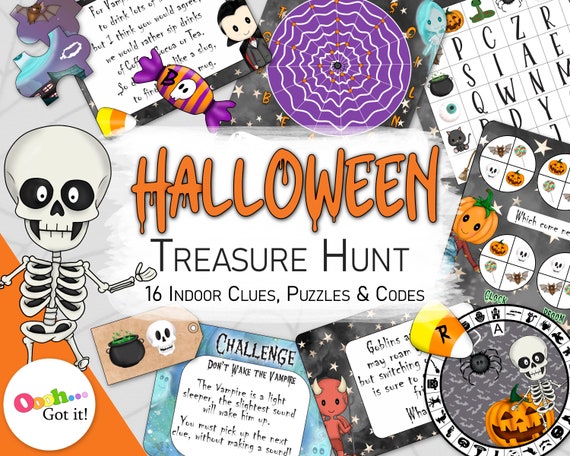 Halloween Treasure Hunt a Printable Indoor Family Scavenger | Etsy