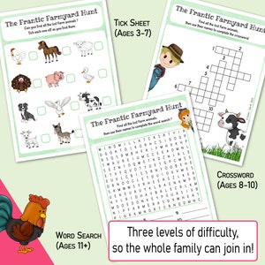 Farm Animal Scavenger Hunt, a Printable Barnyard Picture Treasure Hunt ...