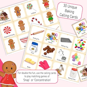 Gingerbread Bakery Bingo, a Printable Christmas Baking Party Game, for ...