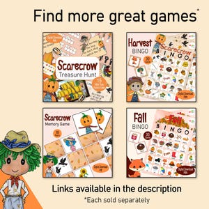 Scarecrow Scavenger Hunt, a Printable Fall Picture Game, for ...