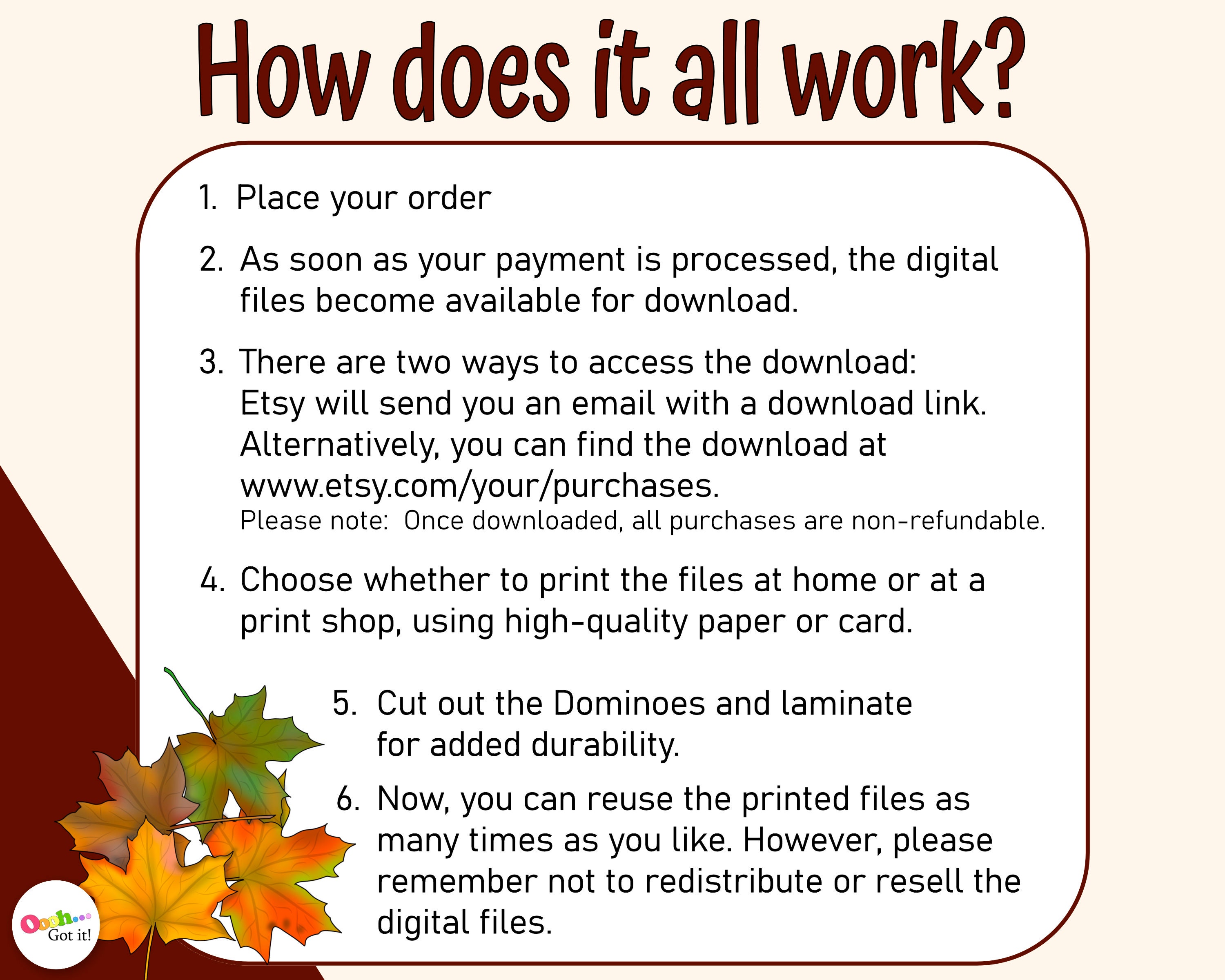 Fall Dominoes, a Printable Autumn Kids Activity, a Picture Matching ...