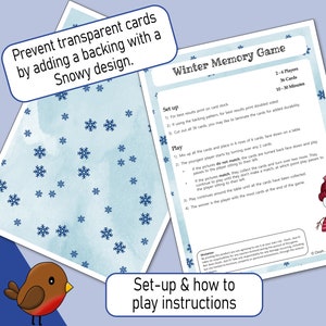 Winter Wonderland Memory Card Game: A Printable Picture Matching ...