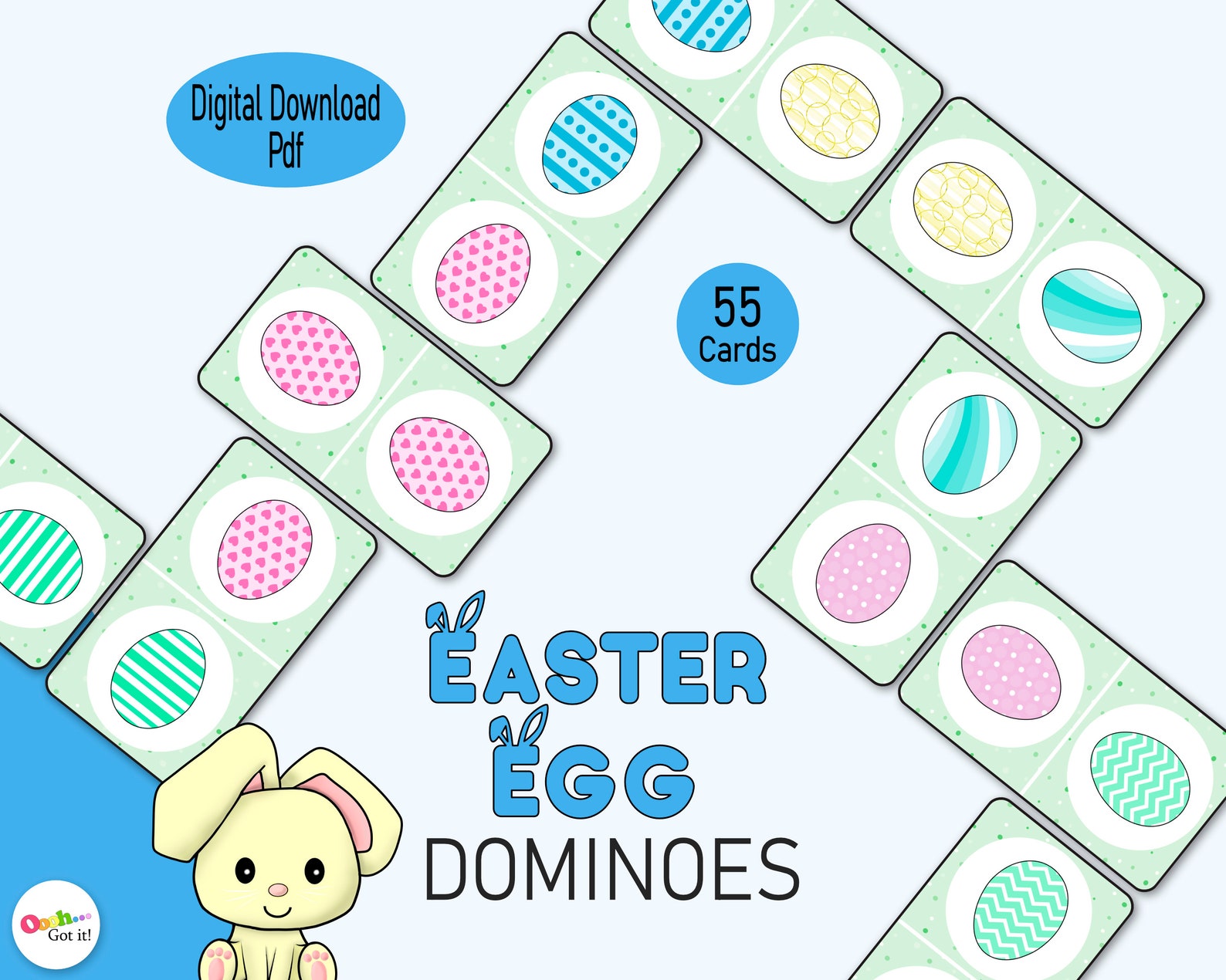 Easter Egg Matching Game, Printable Picture Dominoes, a Easy, Last ...