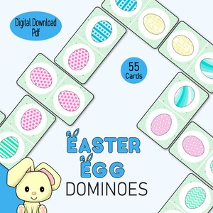 Easter Egg Matching Game, Printable Picture Dominoes, a Easy, Last ...