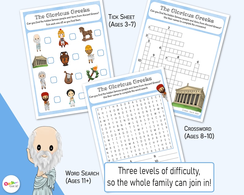 Ancient Greece Scavenger Hunt, a Printable History Game, for a Greek ...