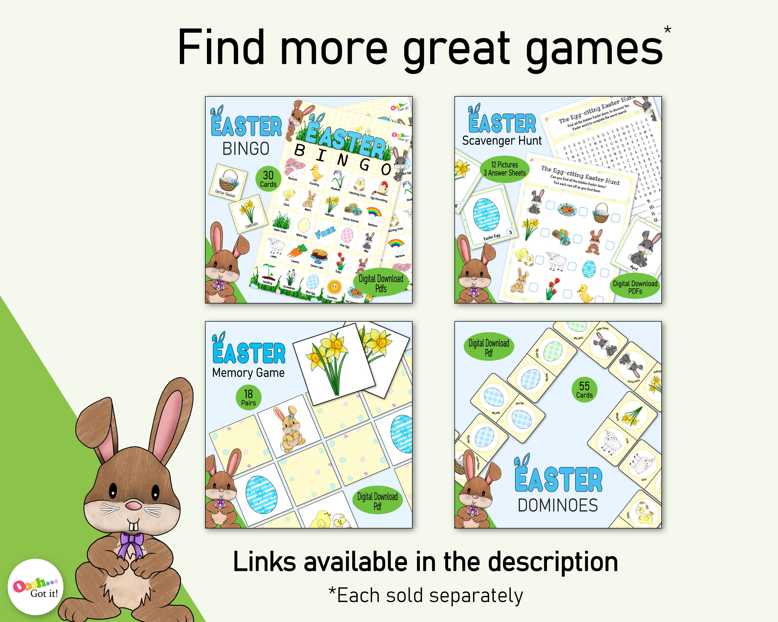 Easter Egg Treasure Hunt, Printable Indoor Kids Scavenger Hunt Clues ...