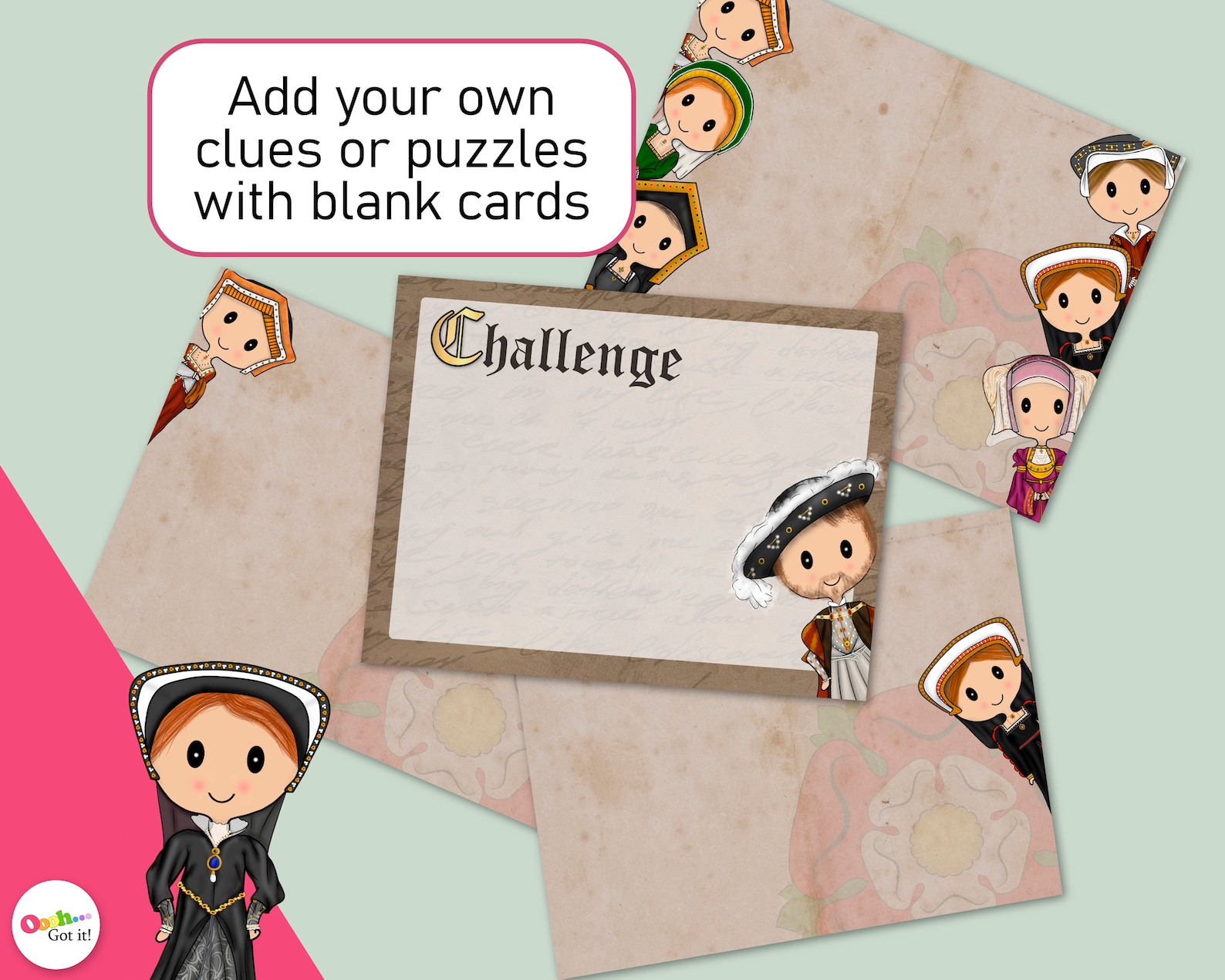 Tudor Treasure Hunt, a British History Educational Party Game, a ...